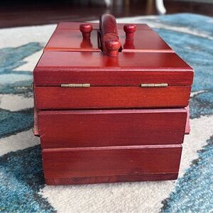 Singer | Storage & Organization | Vintage Singer Wood Sewing Kit ...